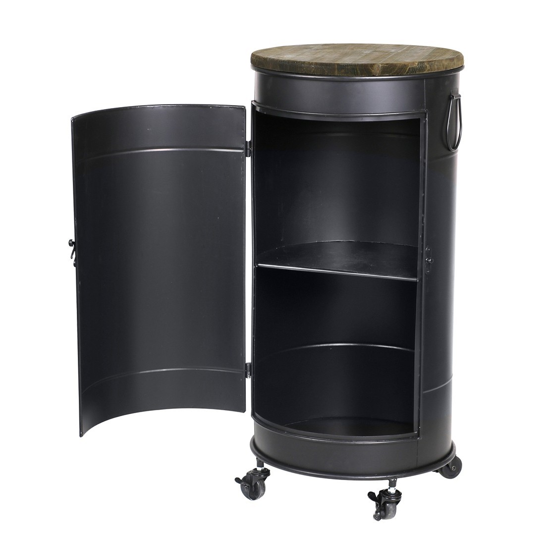 Bar bidon ouvert avec porte battante et roulettes – Collection OLD ...